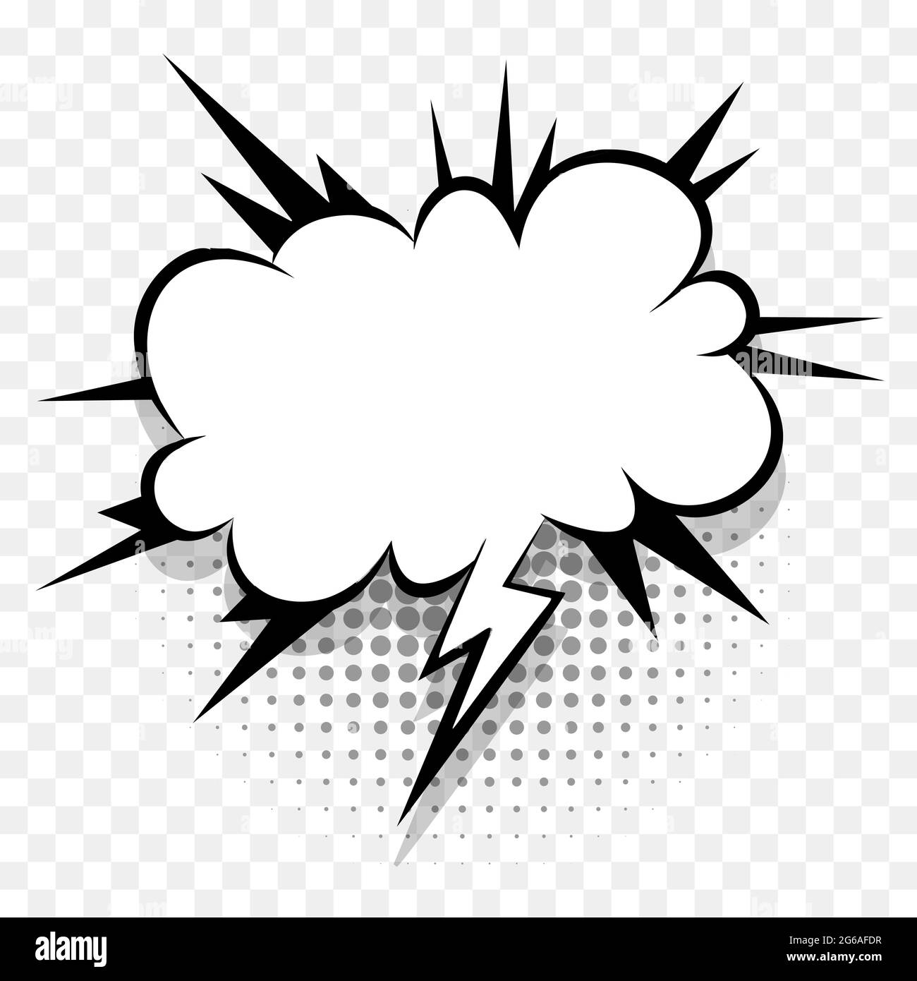 Comics speech bubble for text pop art design. White empty dialog cloud ...