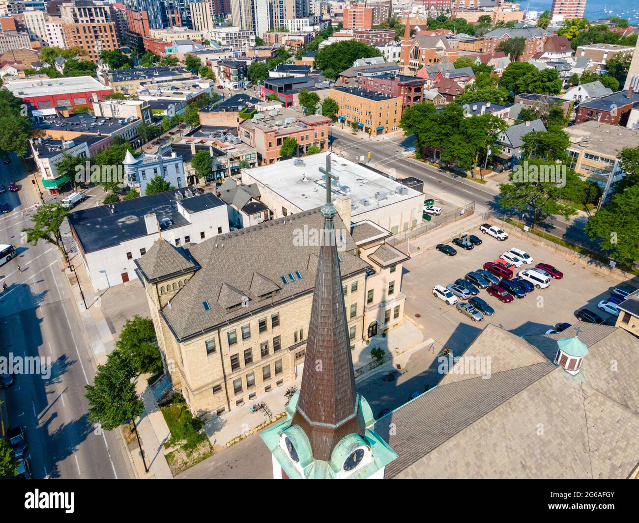 Aerial photograph of the Madison Museum of Contemporary Art, State ...