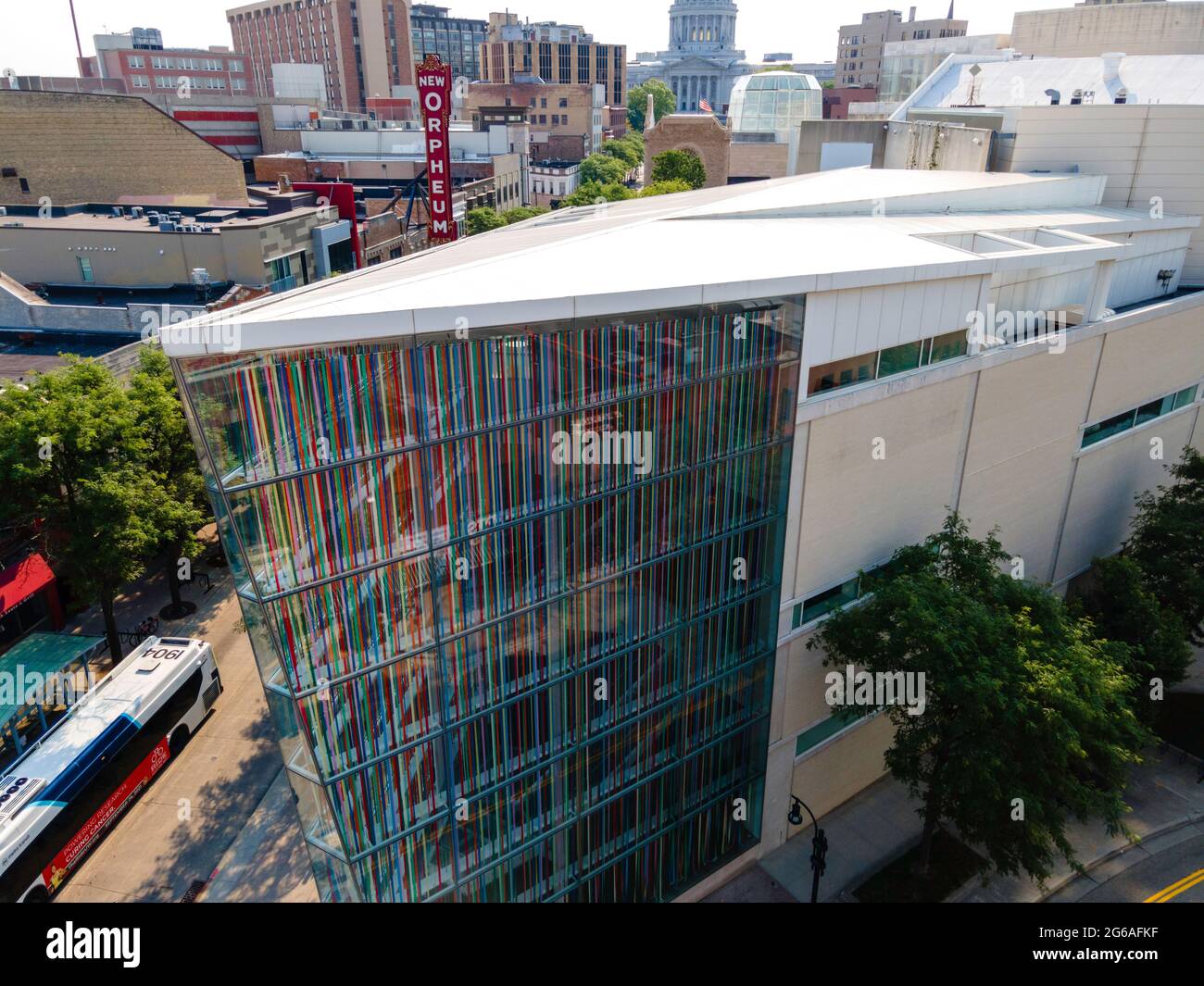 Aerial photograph of the Madison Museum of Contemporary Art, State ...