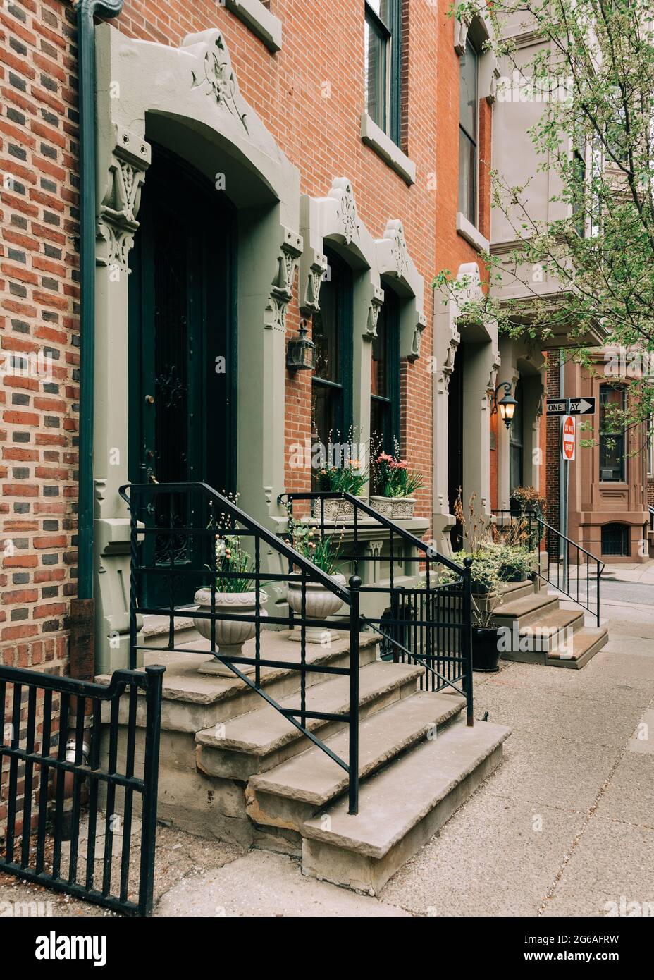 Brick rowhouses in Philadelphia, Pennsylvania Stock Photo - Alamy