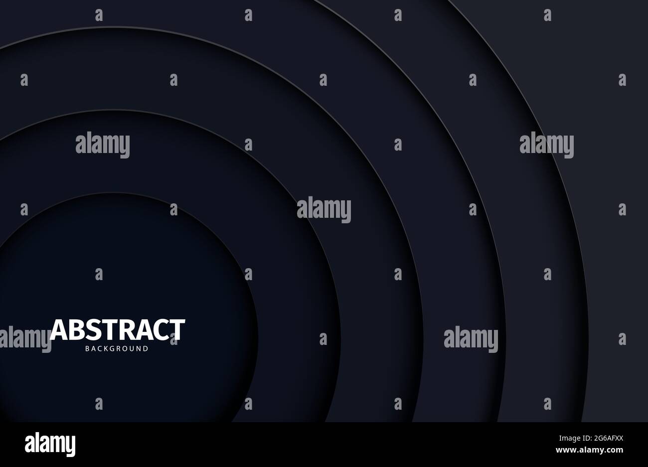 Papercut abstract circle black shape background. Layered backdrop with ...