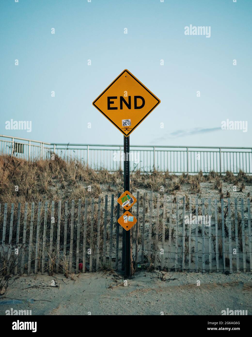 End sign on a street in the Rockaways, Queens, New York City Stock ...
