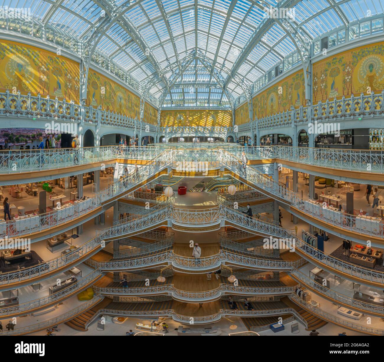 Paris, France - 07 02 2021: La Samaritaine department store. Inside ...