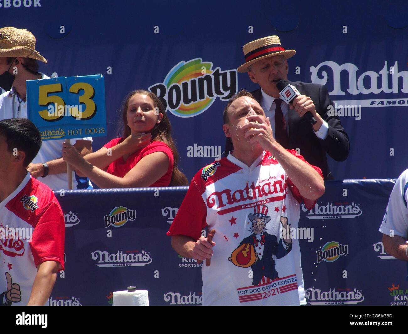 July 4, 2021, New York, New York, USA: NATHANâ€™S FAMOUS FOURTH OF JULY ...