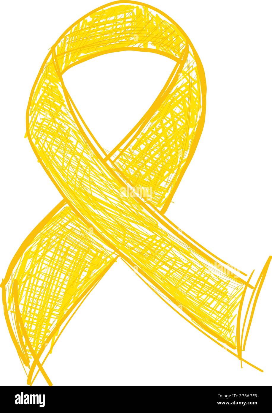 Gold Awareness Ribbon Clipart
