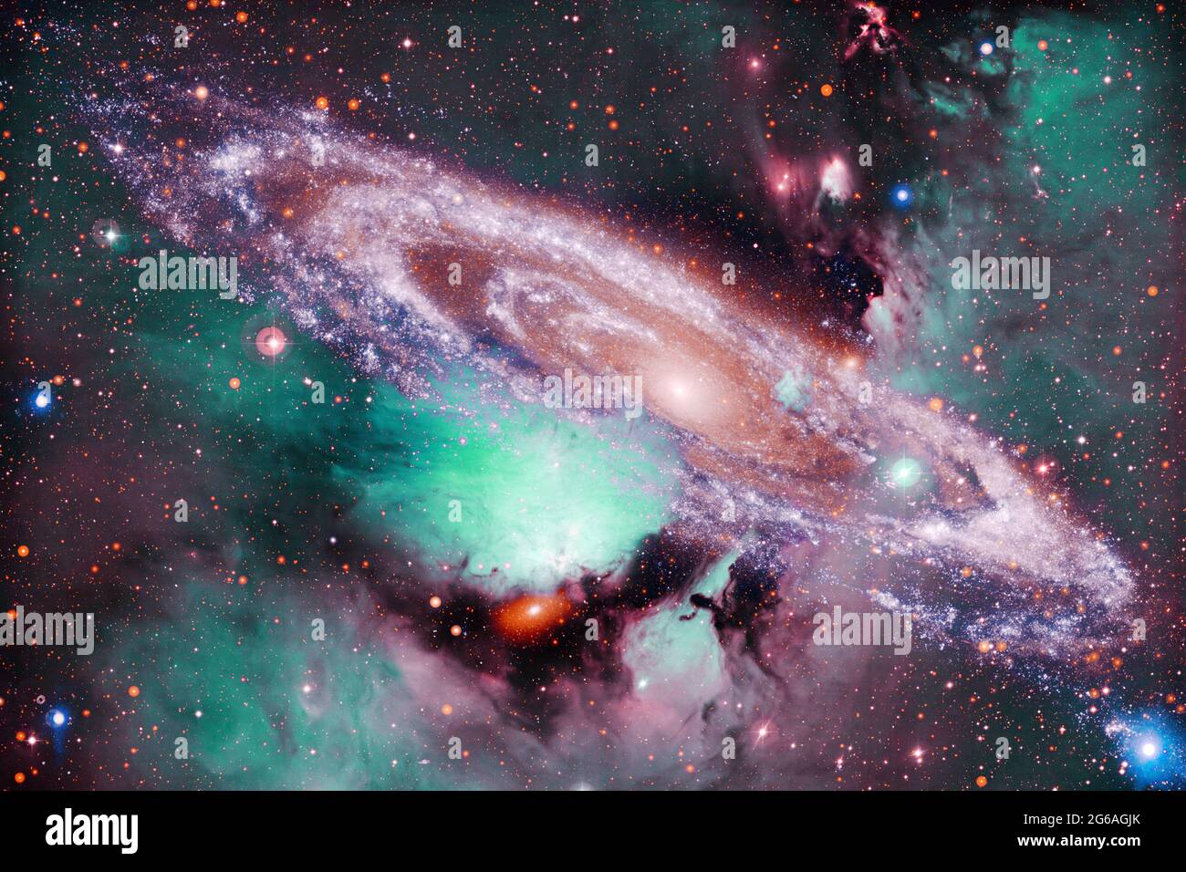 Endless universe with stars and galaxies in outer space. Cosmos art ...