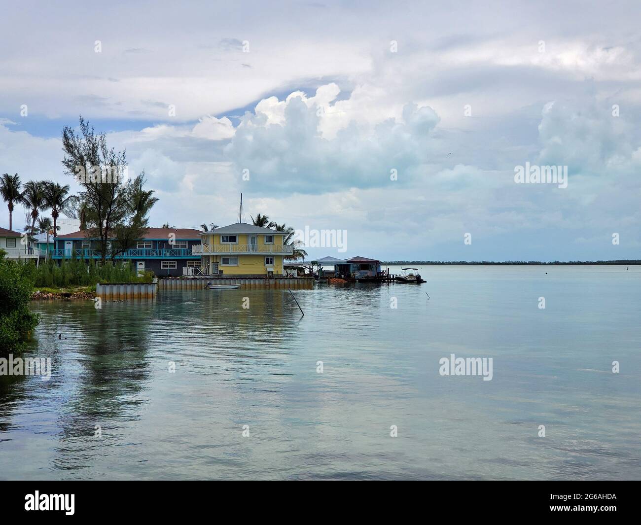 Alice Town waterfront after summer storm passes through in North Bimini ...