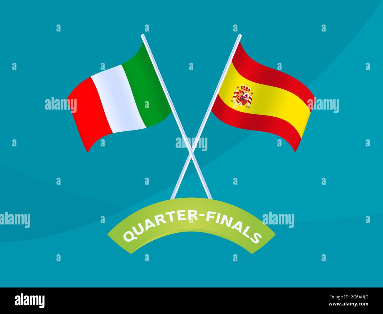 italy vs spain match vector illustration Football 2020 championship ...