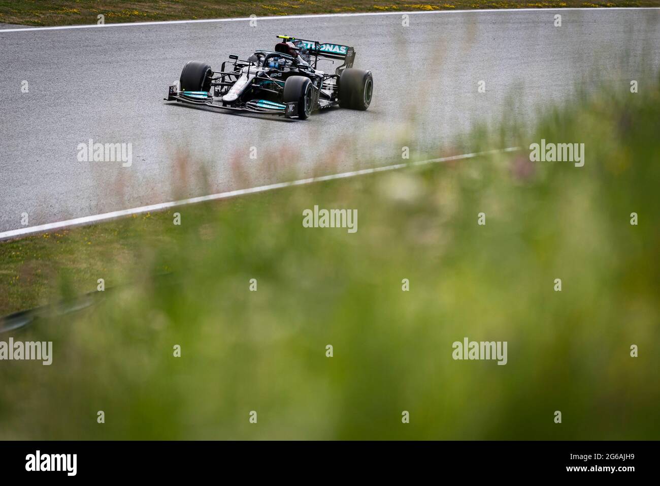 Mercedes AMG Petronas F1 Team’s Finnish driver Valtteri Bottas competes ...