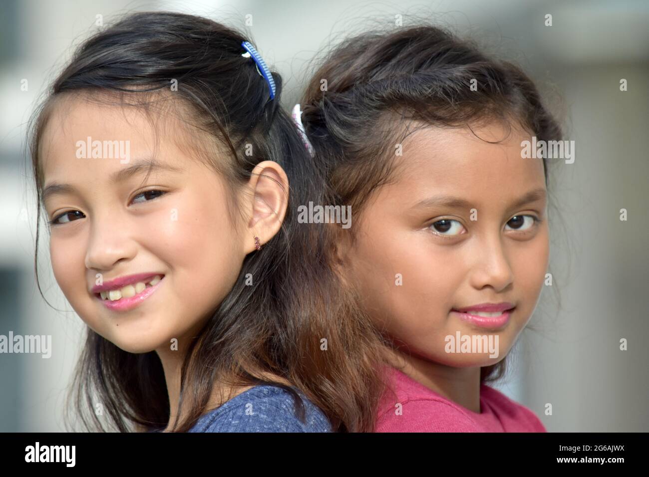 A Two Young Filipina Girl Friends Stock Photo - Alamy