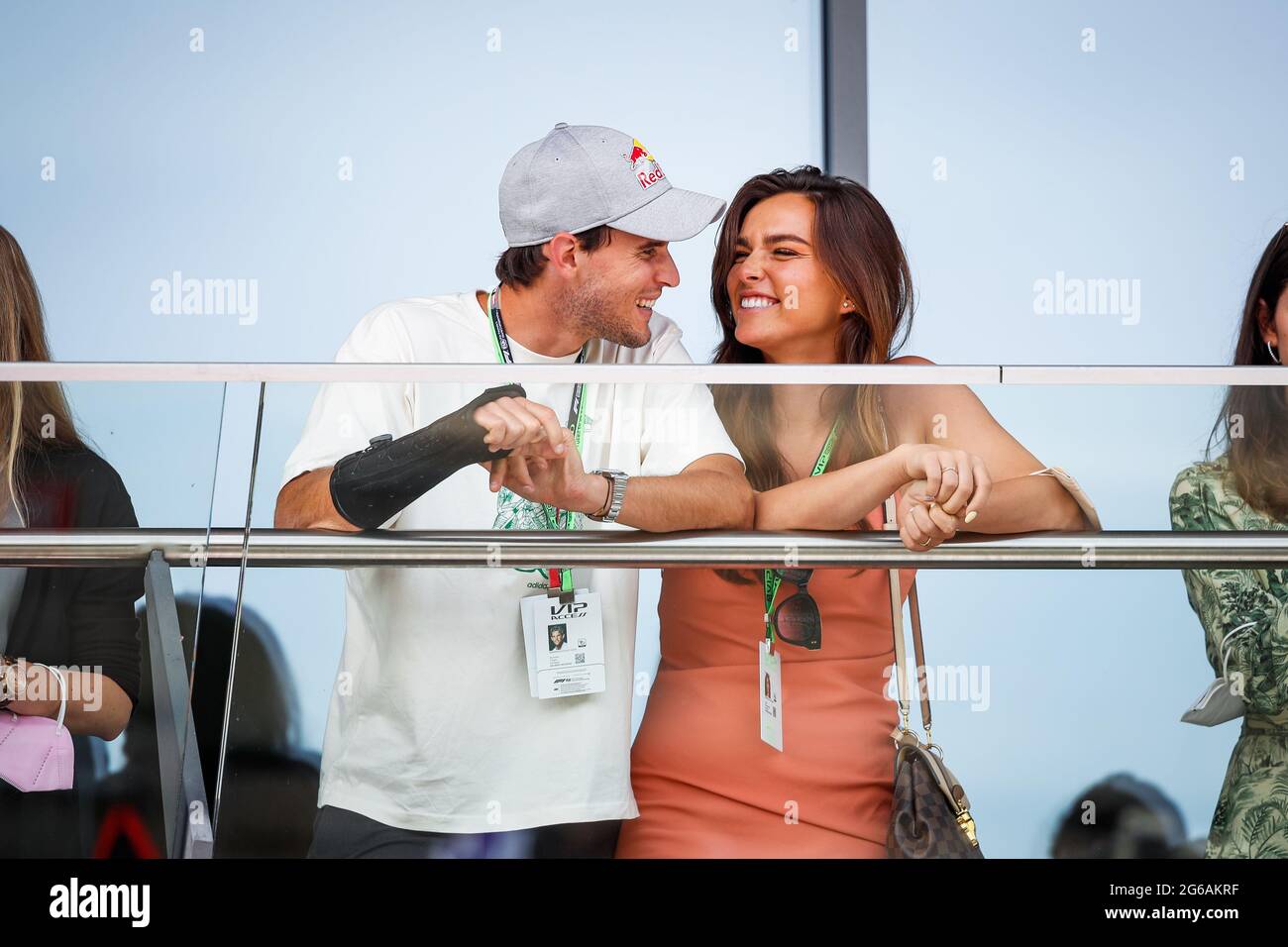 Tennis player THIEM Dominic with his girlfriend PAUL-RONCALLI Lili in ...