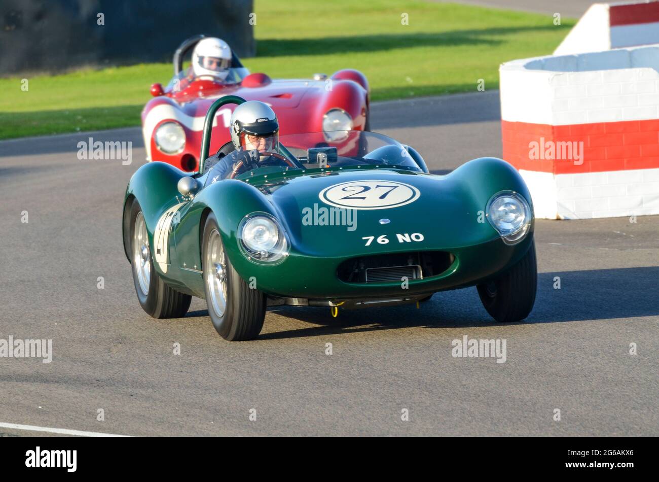 Tojeiro Jaguar D Type classic sportscar, vintage racing car competing ...