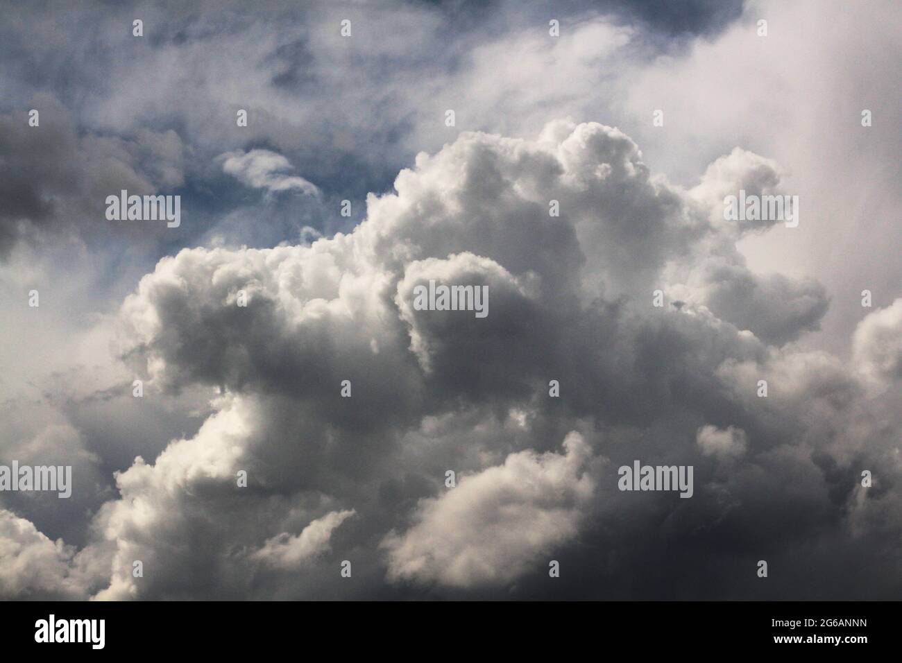 Thunderstorm in the sky. Clouds. Rain. Gale. Bad weather. Cumulonimbus ...
