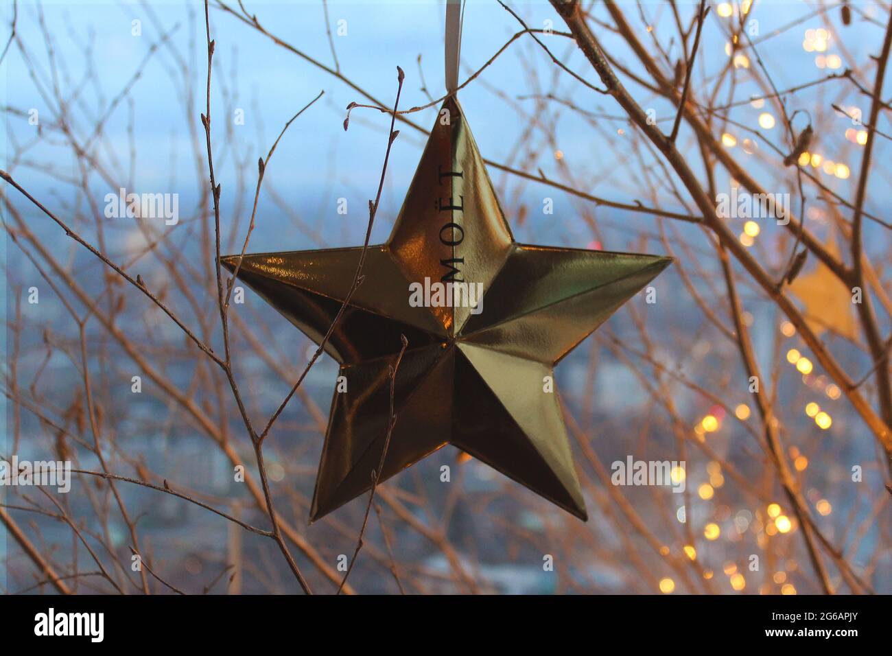 MOET Star decoration at The Shard, London Stock Photo - Alamy