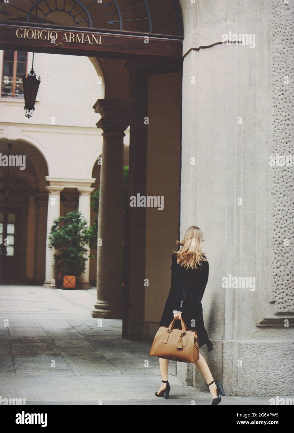 poster advertising Giorgio Armani in paper magazine from 2015 year ...