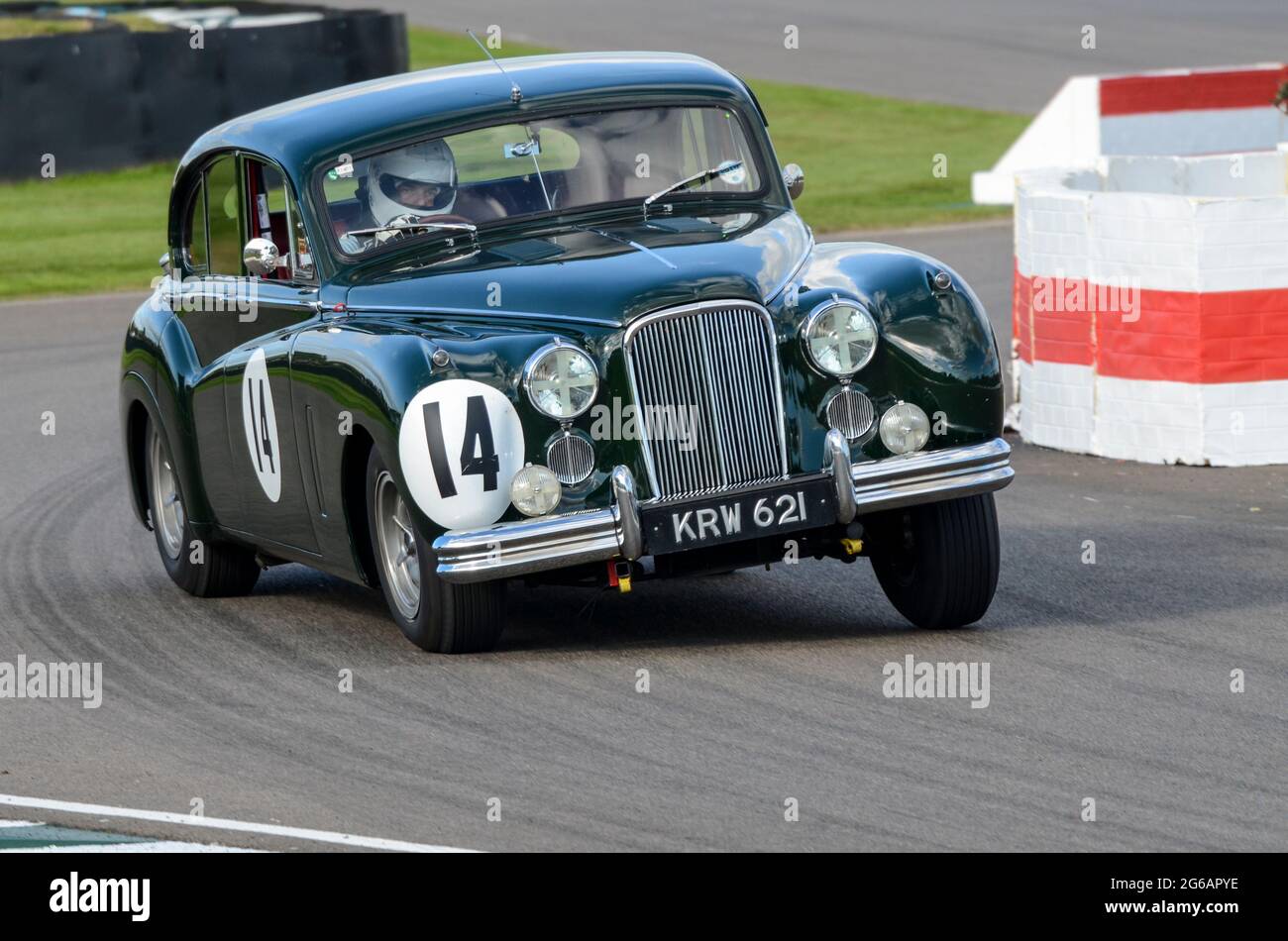 Jaguar Mk VII classic saloon, vintage racing car competing in the St ...