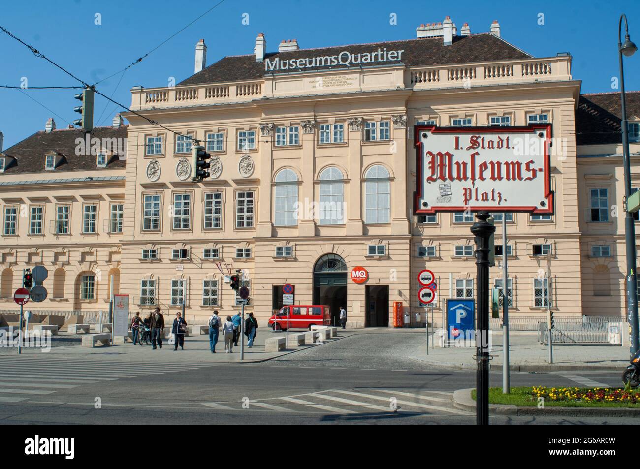 Main entrance to the Museum Quarter Stock Photo - Alamy