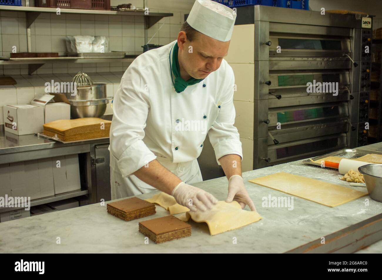 Elaboration of the Imperial cake Stock Photo - Alamy