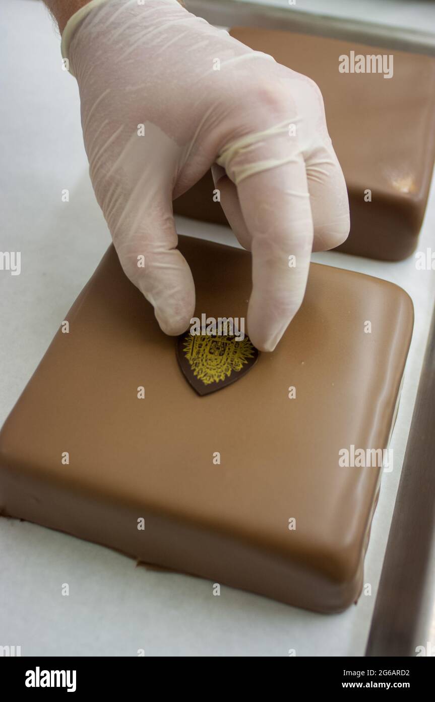 Elaboration of the Imperial cake Stock Photo - Alamy