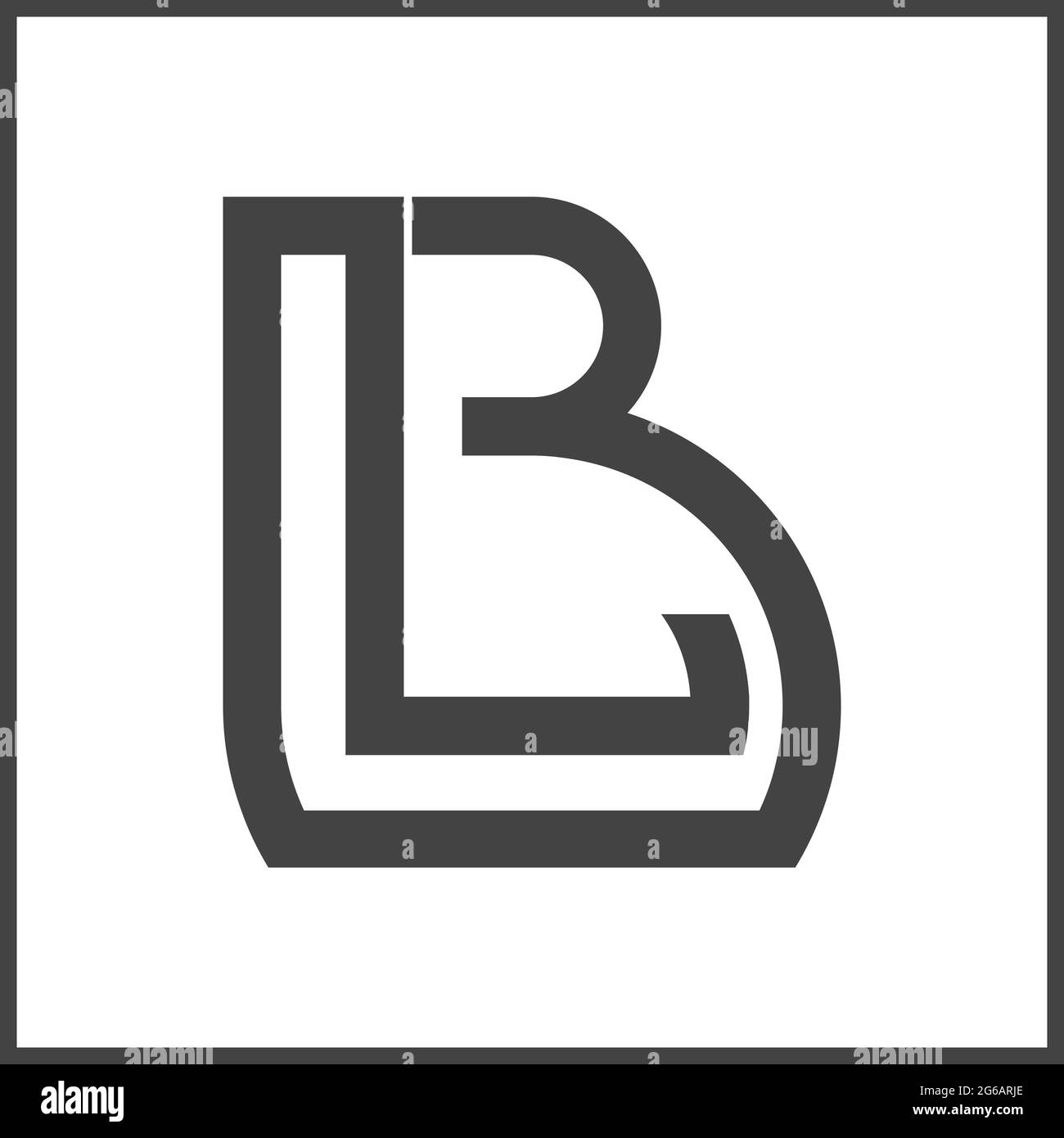Alphabet Initials logo BL, LB, B and L Stock Vector Image & Art - Alamy