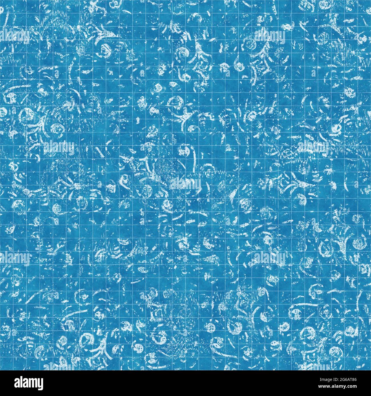 Seamless bright blue blueprint pattern for textile and print Stock ...