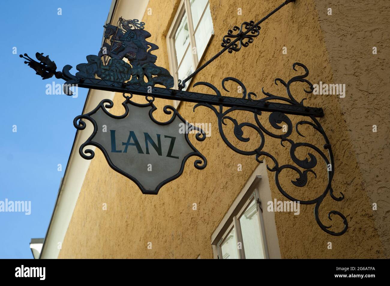 Lanz trade smithy sign Stock Photo - Alamy