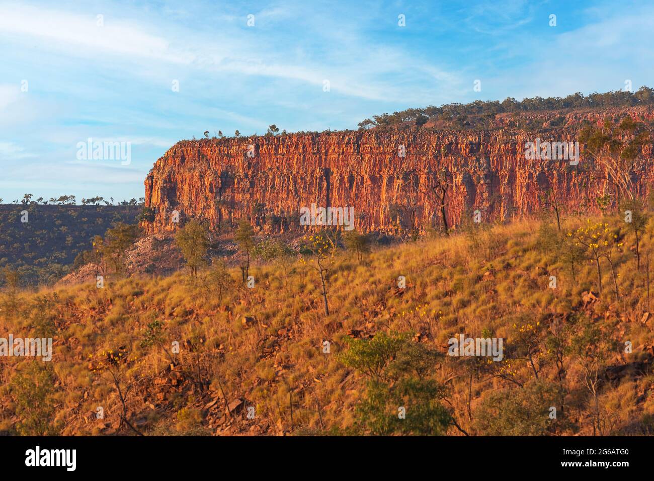 Cockburn Range glowing golden light, Gibb River Road, the Kimberley ...