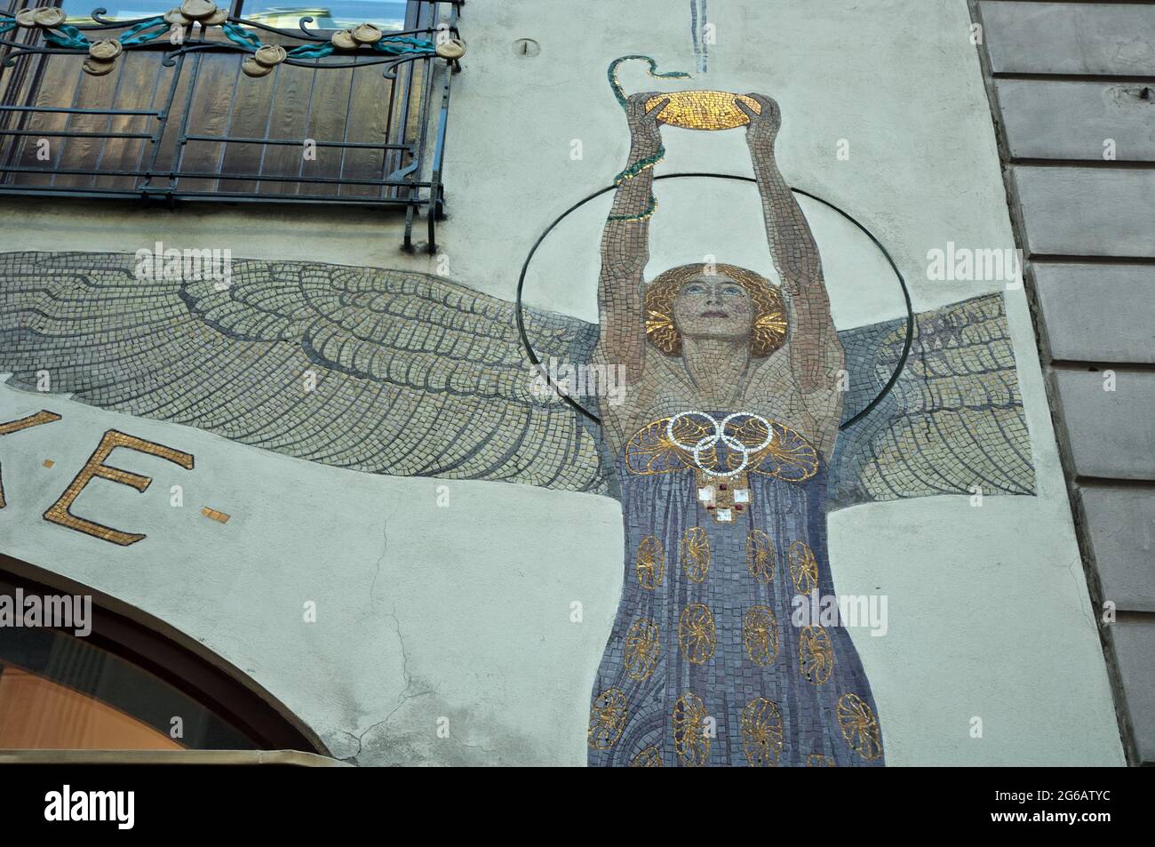 Angel pharmacy with Klimt design Stock Photo - Alamy