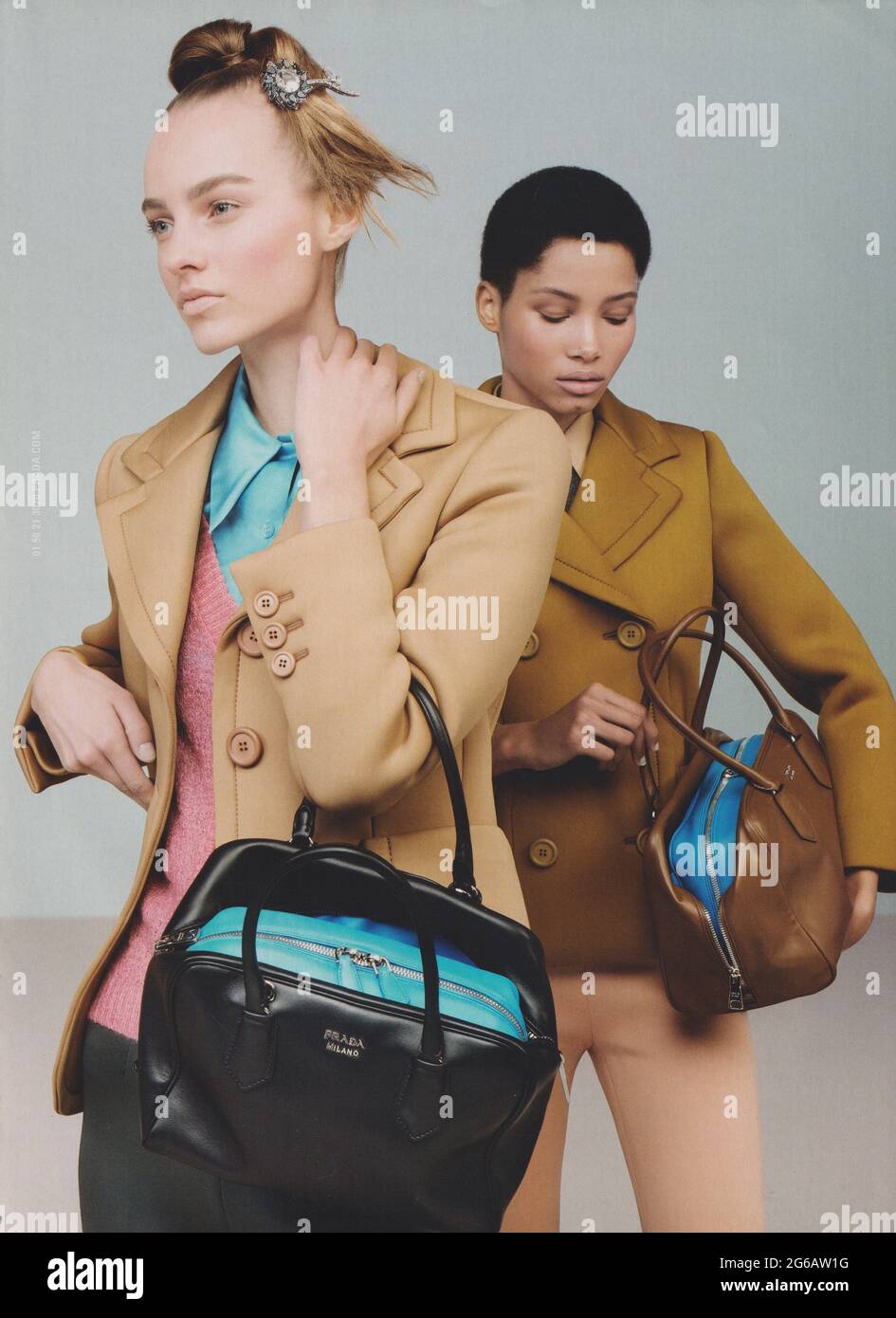 poster advertising Prada fashion house in paper magazine from 2015 year ...