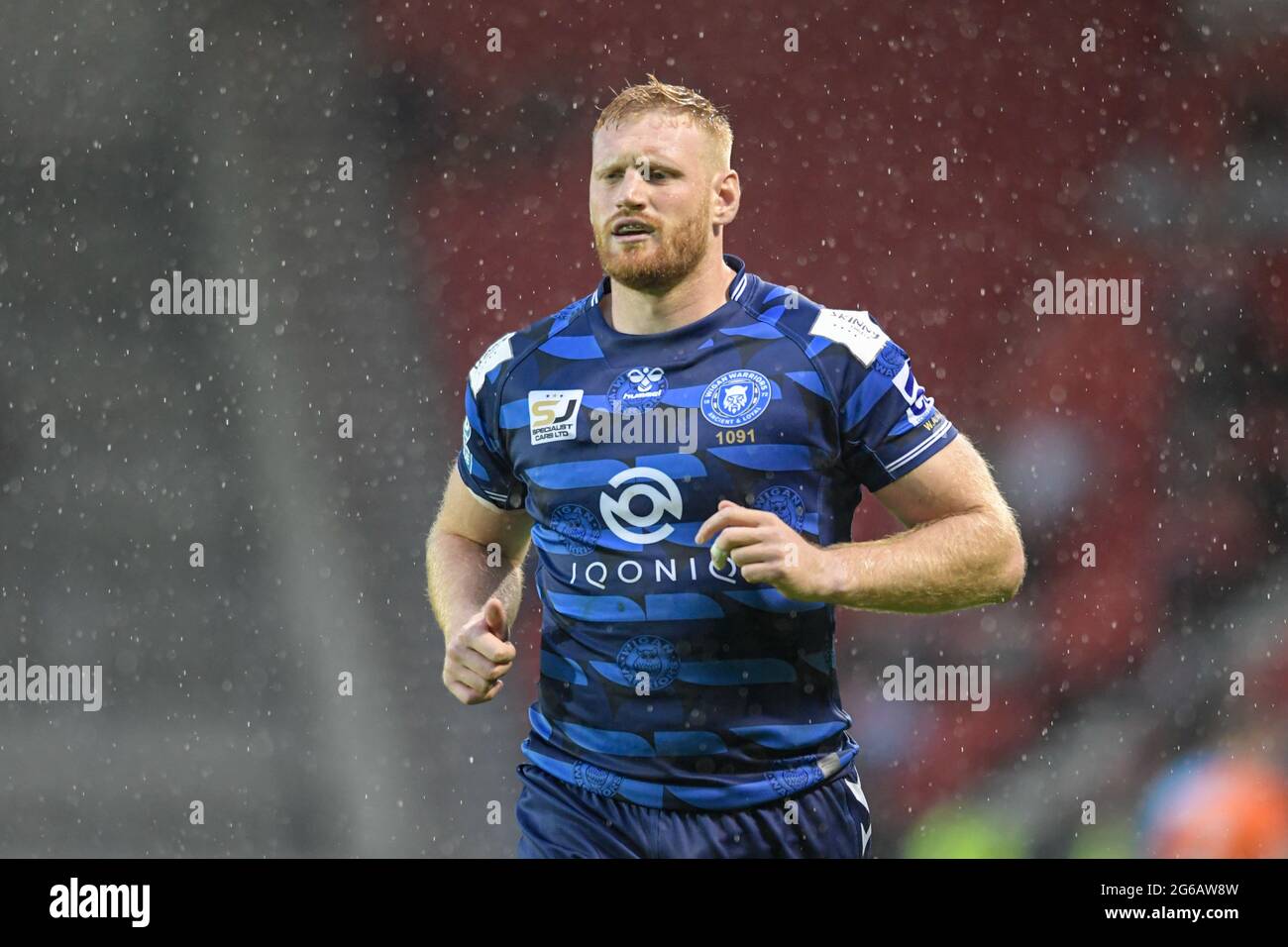 Joe Bullock (10) of Wigan Warriors in action during the game Stock ...