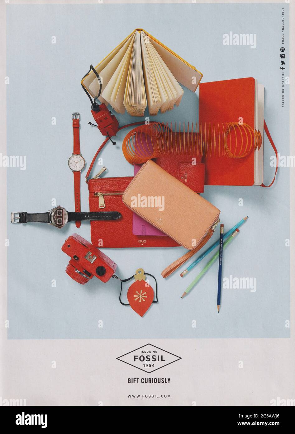 poster advertising Fossil fashion house in magazine from 2015 ...