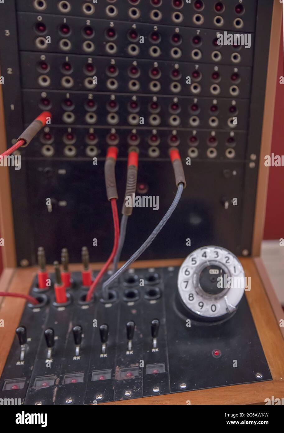 Vintage retro operator telephone exchange Stock Photo - Alamy