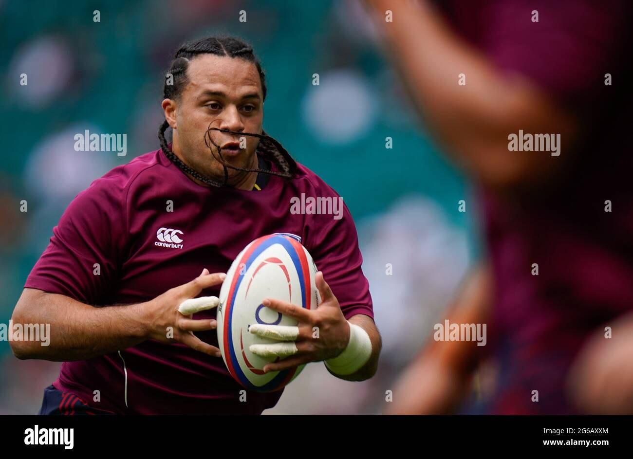USA Rugby's wing Mikey Te’o during the warm up before the England -V ...