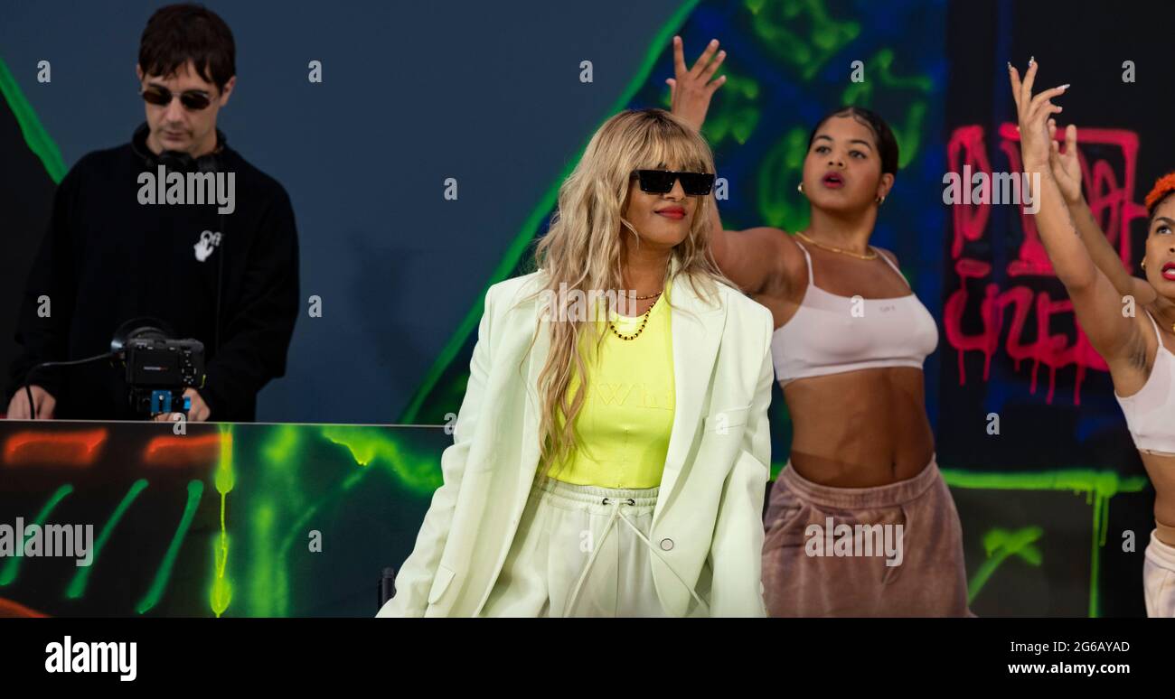 Paris, France. 04th July, 2021. M.I.A. singer performs at OFF-WHITE ...