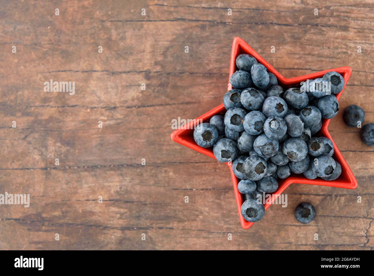 Blueberries for the 4th of July, blueberries in star shaped bowl ...
