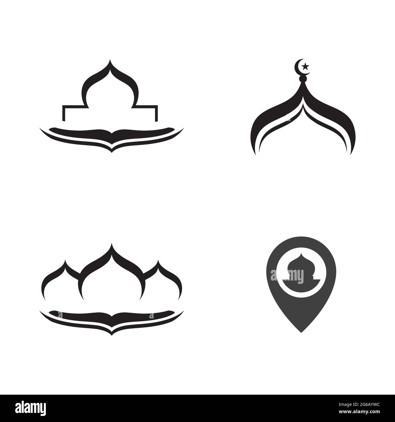 Mosque symbol icon vector Illustration design template Stock Vector ...