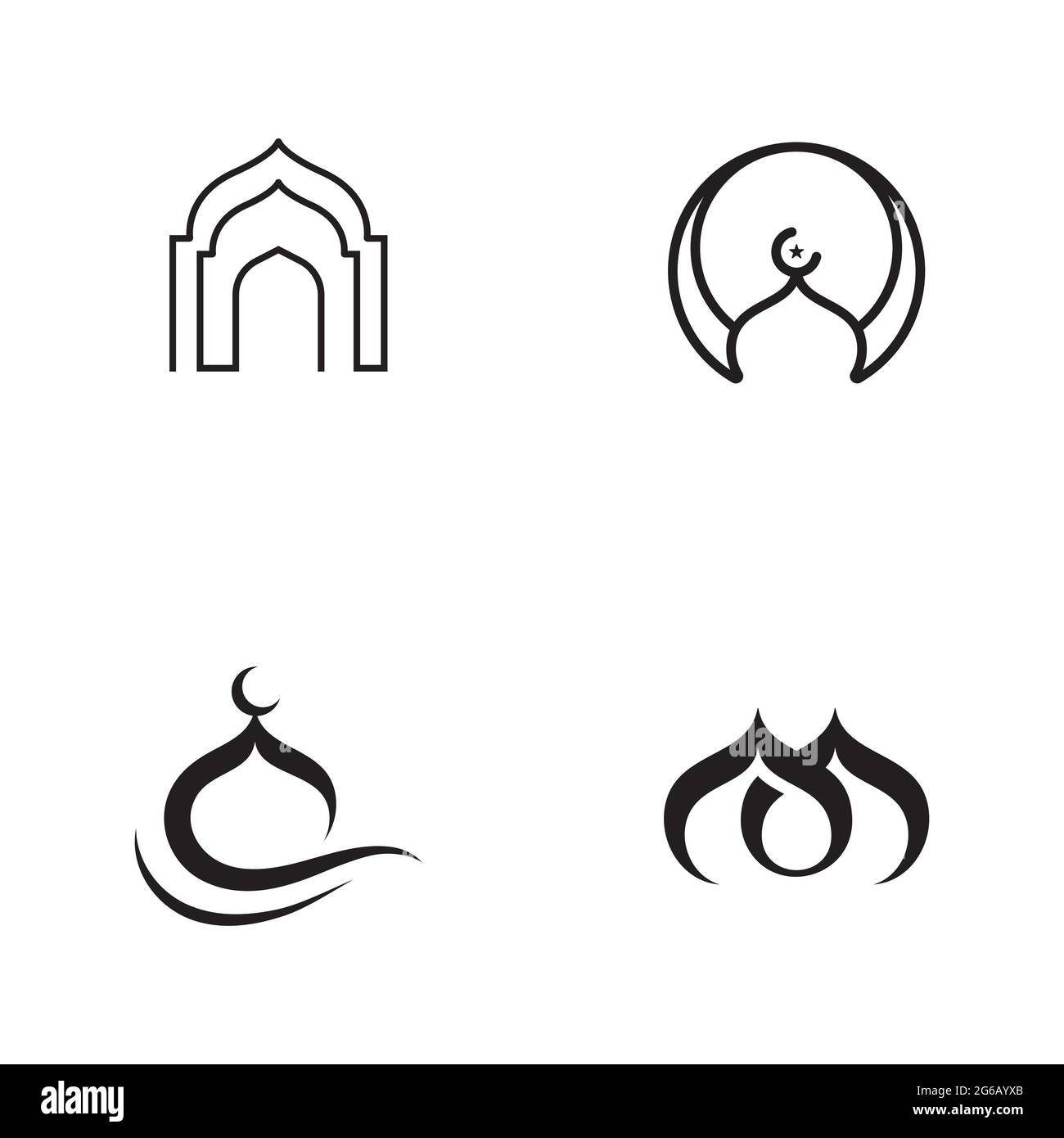 Mosque symbol icon vector Illustration design template Stock Vector ...