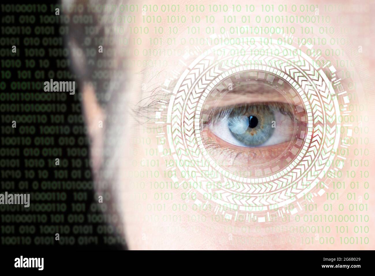 close up digital scan of an eye of the young man Stock Photo - Alamy