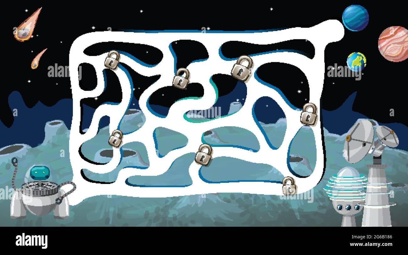 Alien space maze Stock Vector Images - Alamy