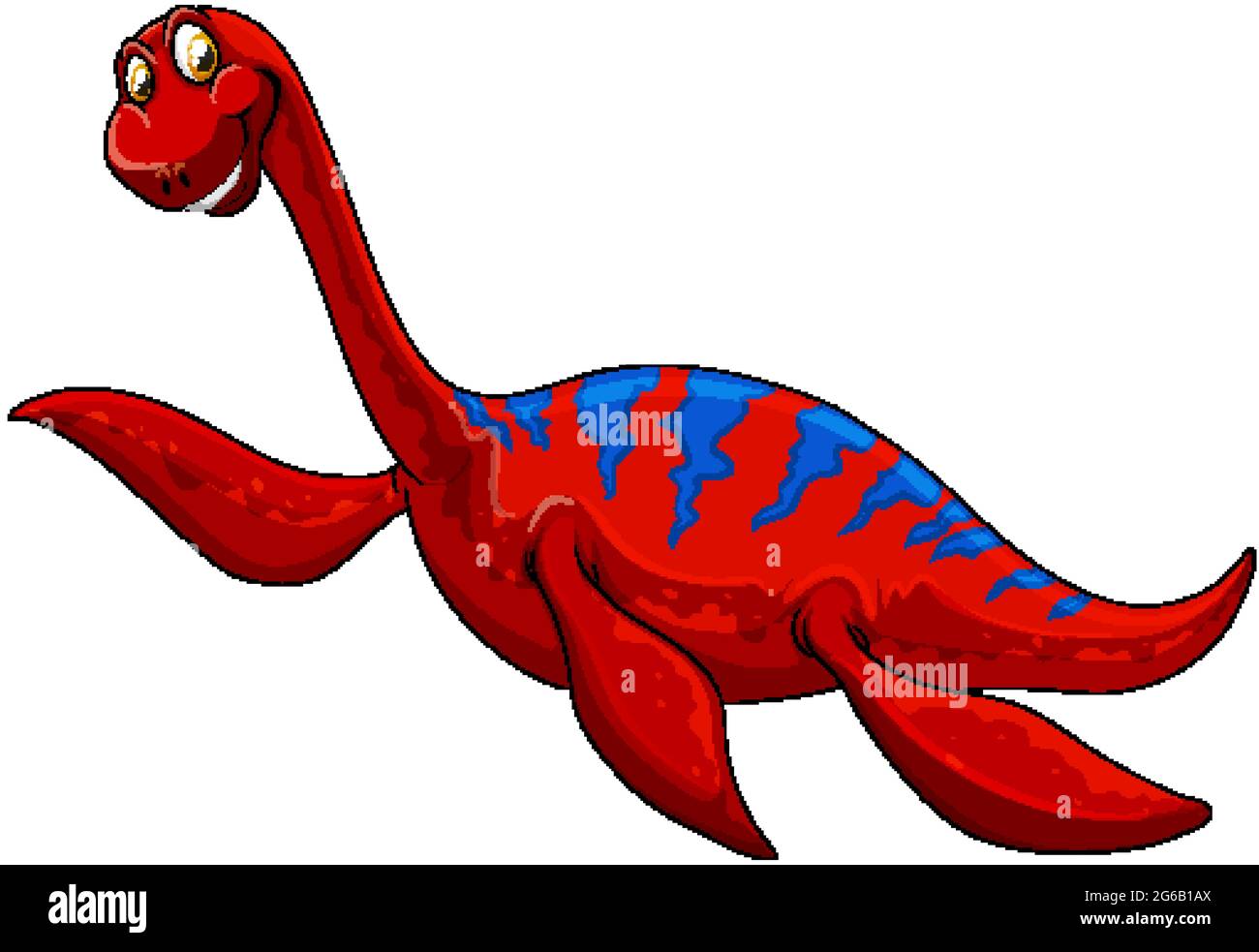 A pliosaurus dinosaur cartoon character illustration Stock Vector Image ...
