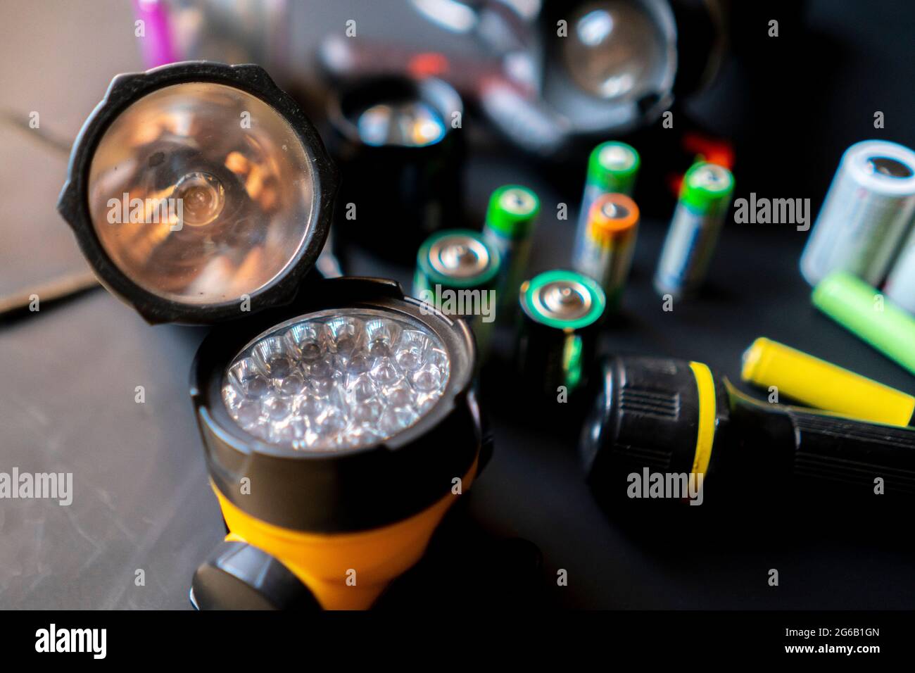 Hand flashlight table hi-res stock photography and images - Alamy