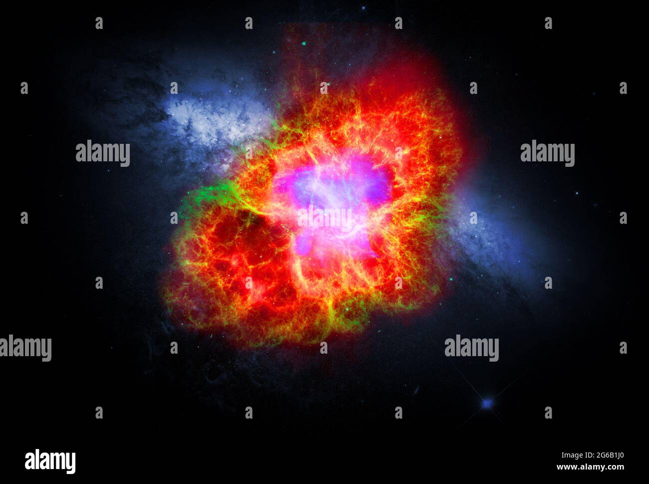 the process of birth of new star or supernova, elements of this image ...