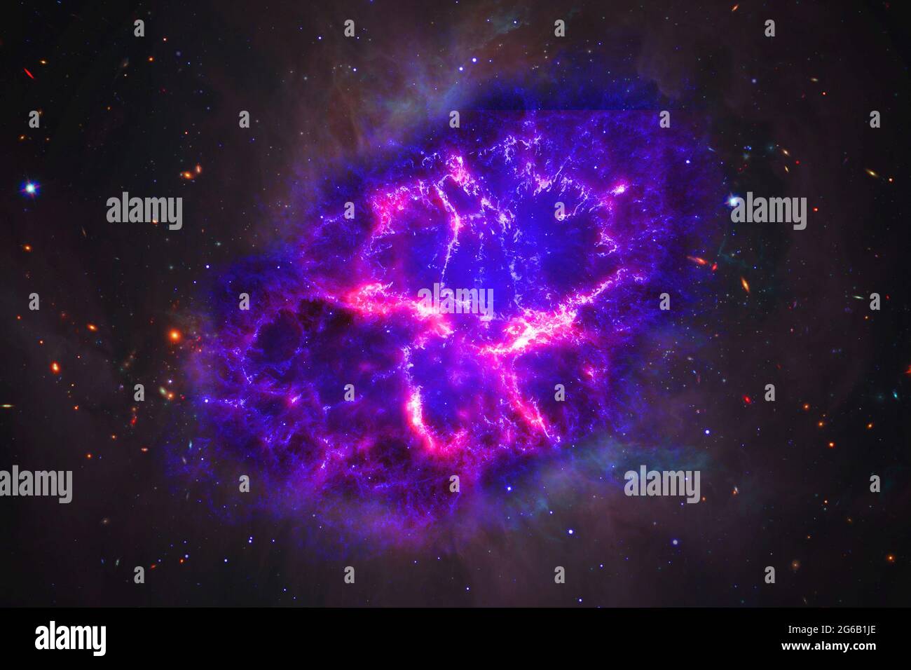 the process of birth of new star or supernova, elements of this image ...