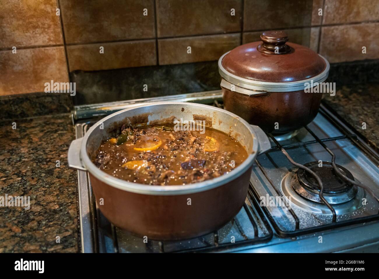 Feijoada (bean stew) - Brazilian Traditional Food (Dry Beef, Cabbage ...