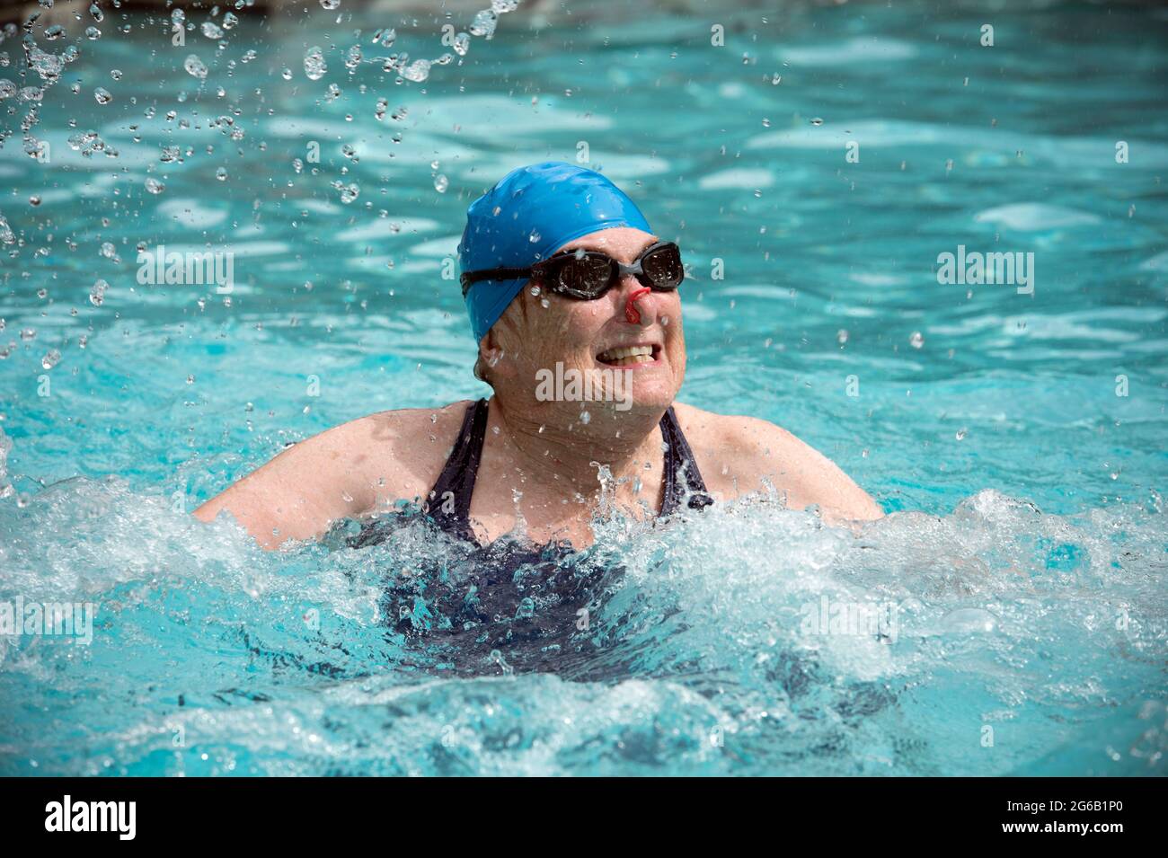 July 4, 2021, Brookhaven, Georgia, USA: ERIN SWENSON, 74, exercises in ...