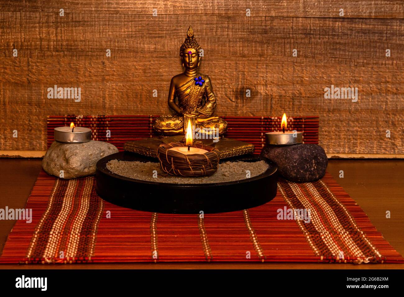Buddha craft in meditation posture Stock Photo - Alamy