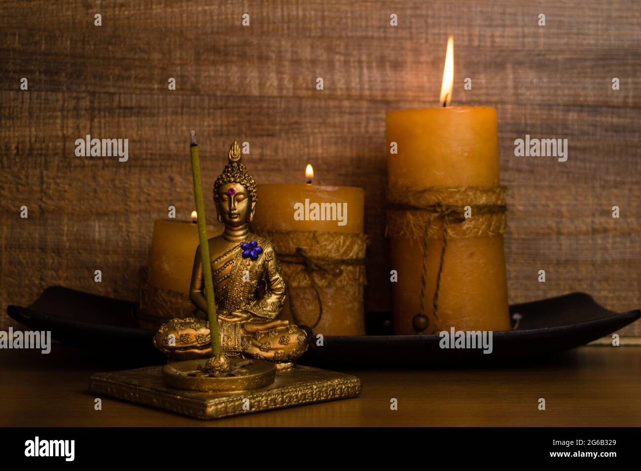 Buddha craft in meditation posture Stock Photo - Alamy
