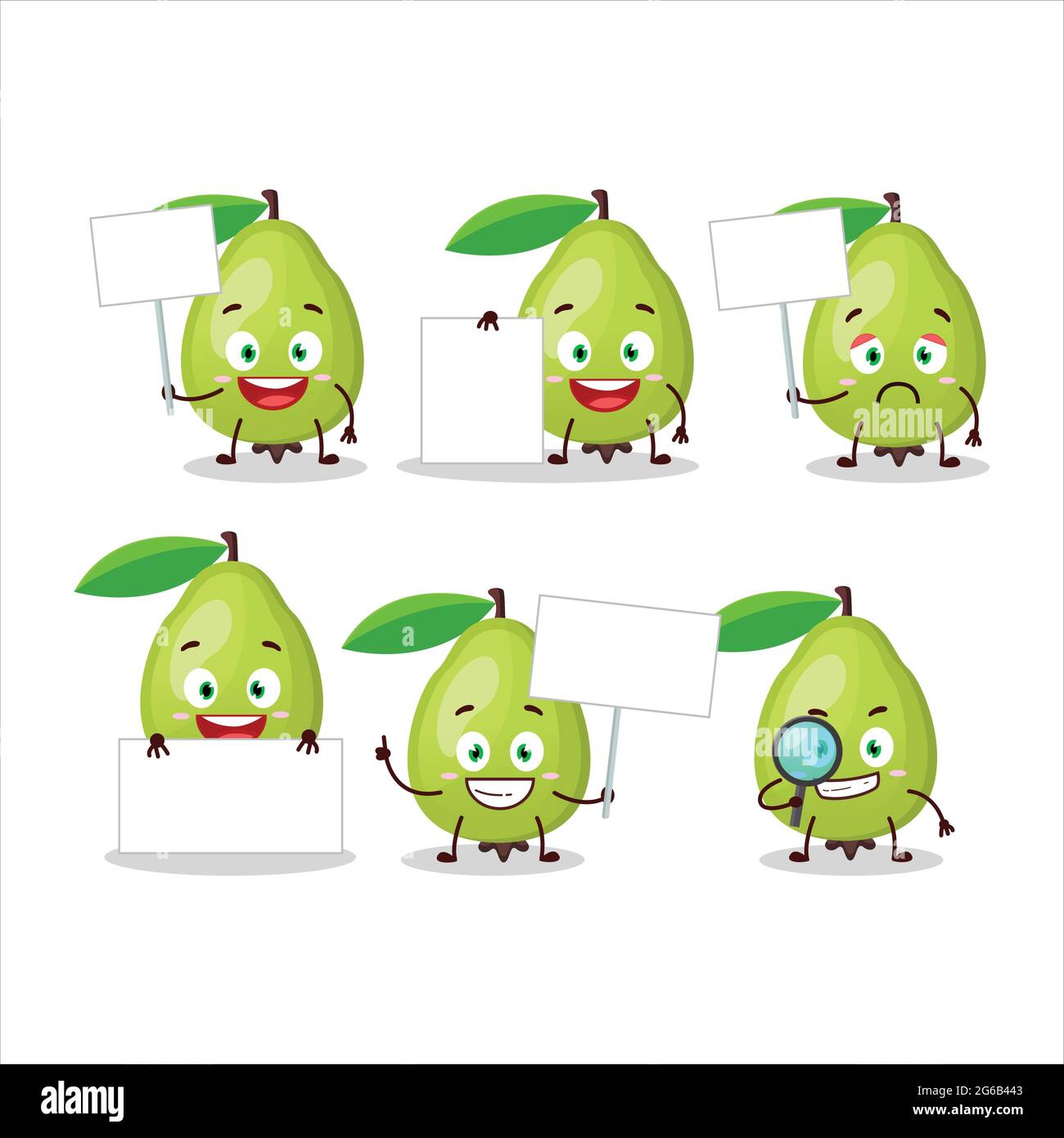 Guava cartoon in character bring information board. Vector illustration ...