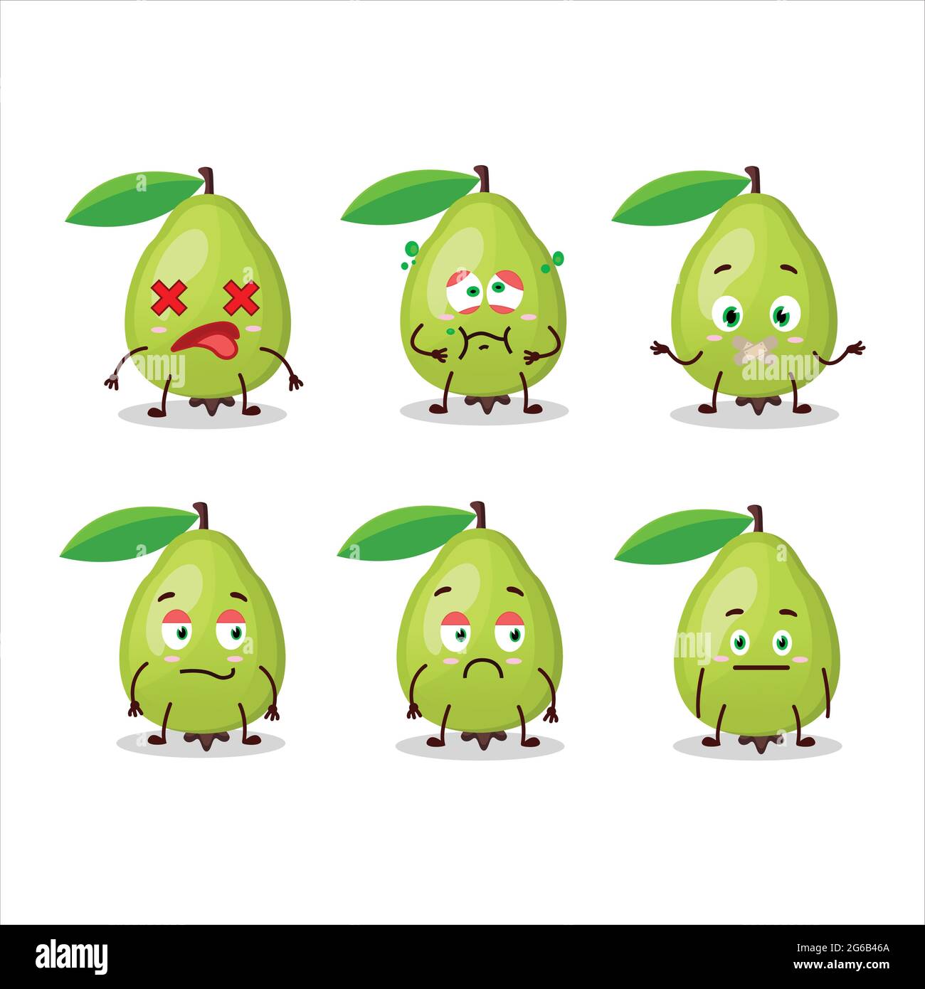 Guava cartoon in character with nope expression. Vector illustration ...