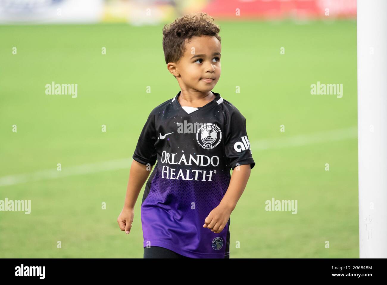 Orlando, United States. 05th July, 2021. Cassius, son of Sydney Leroux ...